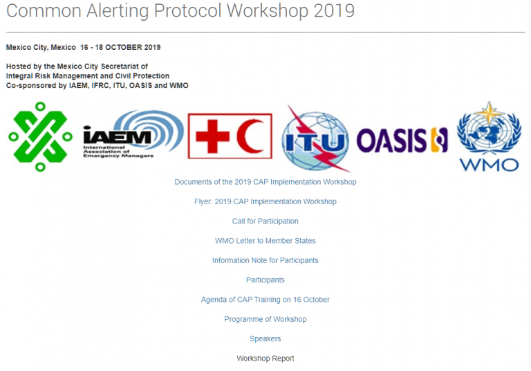 CAP – Common Alerting Protocol Workshop 2019 – beAWARE